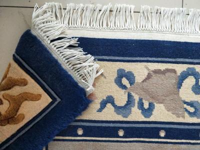 China Good quality handmade carpet Modern Design Hand Tufted Blue Wool Area Rug, Home, Hotel, Bedroom Wool Rugs for sale