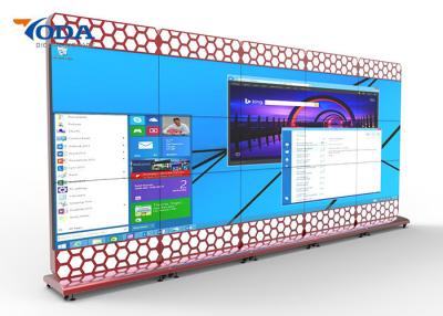 China Intelligent LCD Video Wall Display 3x3 3.5mm Bezel Split Screen With Tempered Glass Protection for sale
