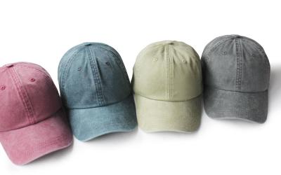 Cina cappello regolabile del papà del berretto da baseball della saia del cotone dell'annata di 56cm 58cm in vendita