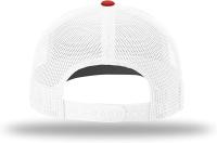 China Men Cotton Twill Richardson 7 Panel Trucker Cap Plain Structured Flat With Patch Logo 58cm for sale