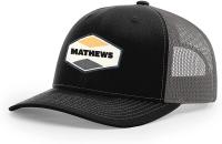 China Men Cotton Twill Richardson 7 Panel Trucker Cap Plain Structured Flat With Patch Logo 58cm for sale