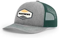 China Men Cotton Twill Richardson 7 Panel Trucker Cap Plain Structured Flat With Patch Logo 58cm for sale
