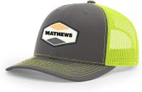 China Men Cotton Twill Richardson 7 Panel Trucker Cap Plain Structured Flat With Patch Logo 58cm for sale