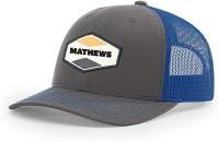 China Men Cotton Twill Richardson 7 Panel Trucker Cap Plain Structured Flat With Patch Logo 58cm for sale