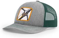 China Custom 6 Panel Structured Mesh Trucker Cap Cotton Polyester Curved Brim 7cm Bill 12cm Height for sale