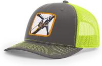 China Custom 6 Panel Structured Mesh Trucker Cap Cotton Polyester Curved Brim 7cm Bill 12cm Height for sale