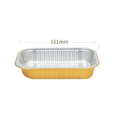 Rectangular Small Gold and Silver Foodgrade Airline Coat Aluminum Foil Food Containers