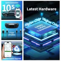 China Carplay Android Auto Adapter designed to upgrade wired CarPlay or Android Auto systems to wireless operation while preserving controls for sale