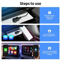 China Carplay Android Auto Adapter designed to upgrade wired CarPlay or Android Auto systems to wireless operation while preserving controls for sale