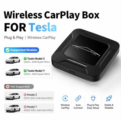 China Portable Wireless Car Carplay Tesla AI Box Android System For Model 3 Y for sale
