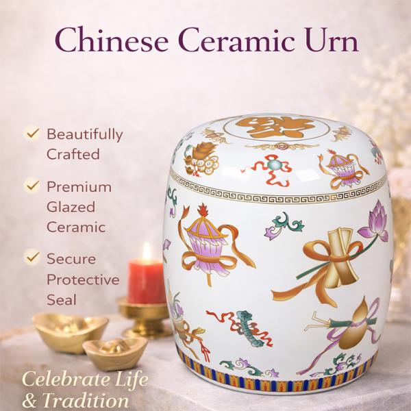 Quality Custom Colors Ceramic Cremation Urn Customized Urns For Ashes For Adults for sale