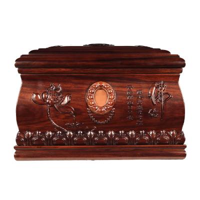 China Solid Wooden Box Urns For Human Ashes , Custom Engraved Wooden Burial Urns for sale