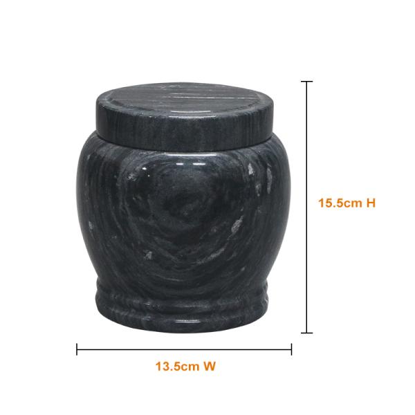 Quality Solid Structure Natural Stone Urns Marble Human Cremation Memorial Jar Wholesale for sale