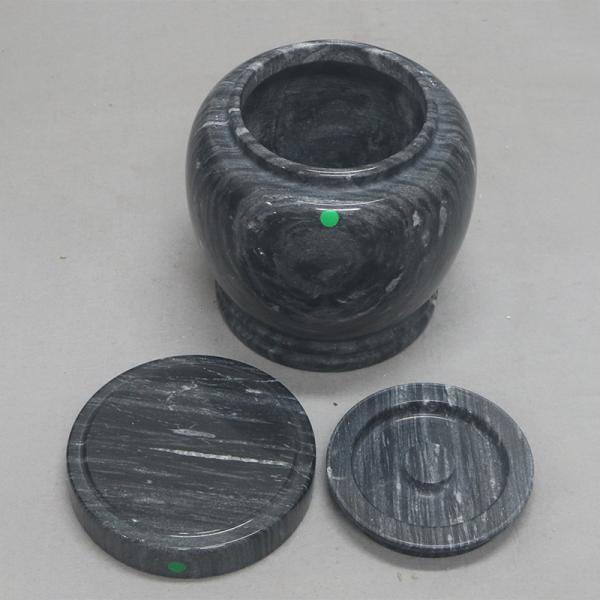 Quality Solid Structure Natural Stone Urns Marble Human Cremation Memorial Jar Wholesale for sale