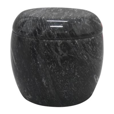 China Classical Style Black Marble Cremation Urns For Adults Ashes Memorial Keepsake for sale
