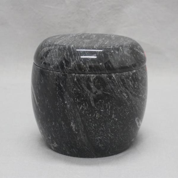 Quality Classical Style Black Marble Cremation Urns For Adults Ashes Memorial Keepsake for sale