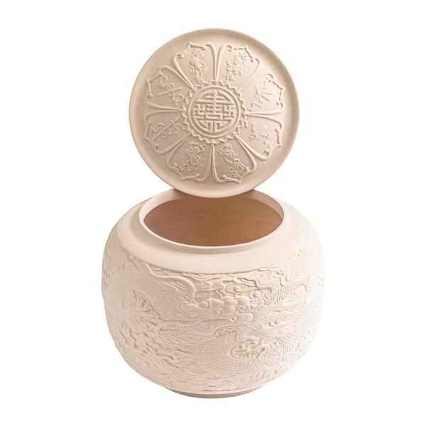 Quality Custom Kaolin Clay Biodegradable Urns Environmentally Friendly With Butterfly for sale