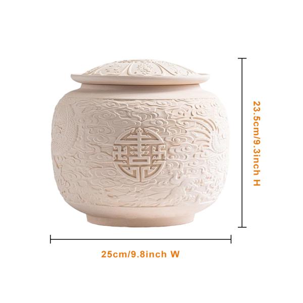 Quality Custom Kaolin Clay Biodegradable Urns Environmentally Friendly With Butterfly for sale