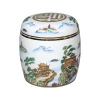 Quality Landscape Design Ceramic Memorial Urns For Human Ashes 24x23cm Wear Resistant for sale