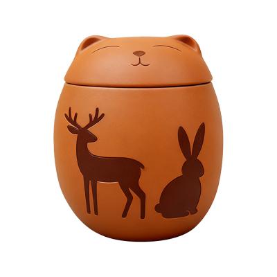 China Chip Resistant Ceramic Pet Ashes Urn Decorative Pet Cremation Box For Cat Dog for sale