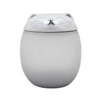 Quality Custom Shapes Ceramic Cat Cremation Urn Minimalist Pet Ashes Keepsake Box for sale