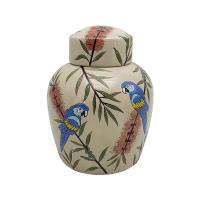 Quality Hand Painted Ceramic Ginger Jar Home Decor OEM Service Smooth Glazed Finish for sale