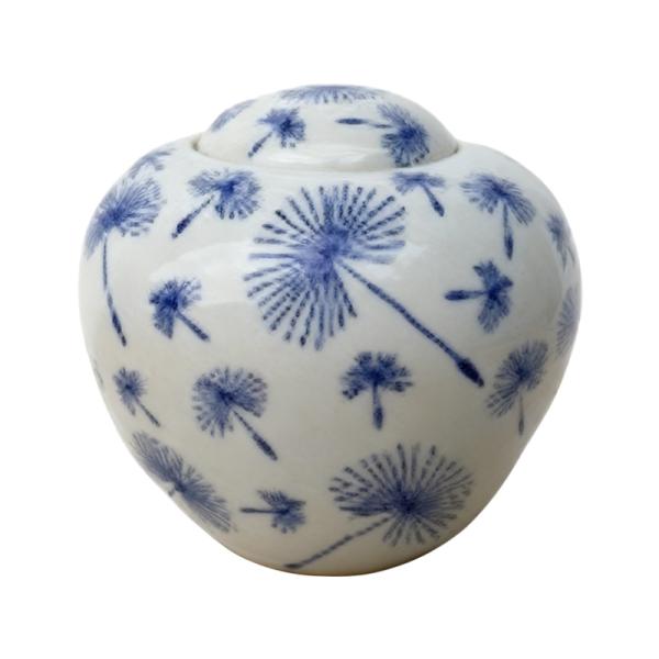 Quality Cylindrical Shape Ceramic Cremation Jar For Adult Human Ashes Glossy Memorial Container for sale