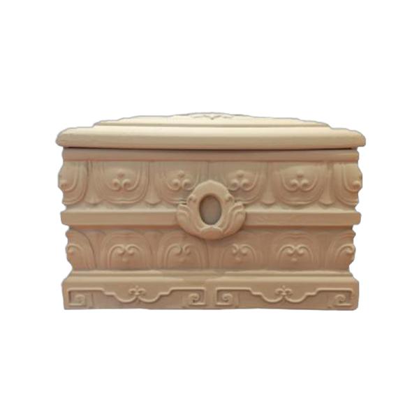 Quality Biodegradable Cremation Urn Box Eco Memorial Casket With Refined Embossed Details for sale
