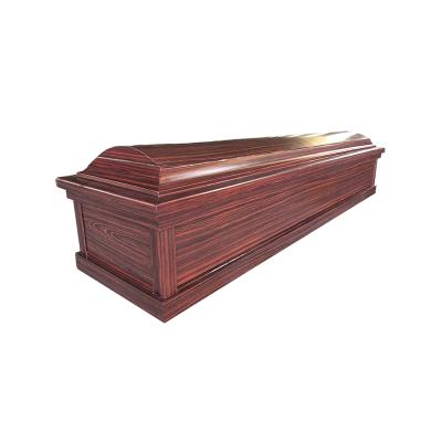 China Traditional Style Solid Wood Funeral Caskets Wooden Caskets For Cremation Ashes for sale