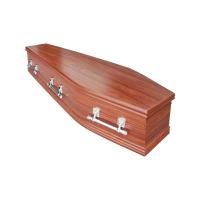 Quality Customized Mahogany Wooden Coffins Polished Finish Understated Appearance for sale