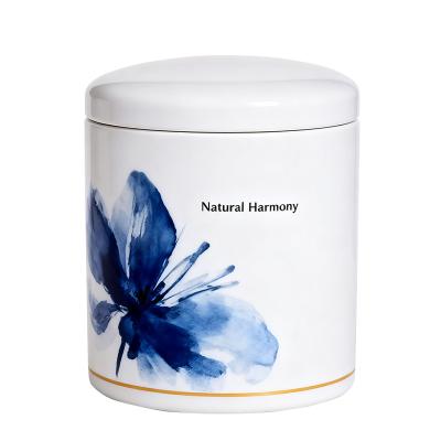China White Blue Floral OEM Wholesale Ceramic Funeral Urns for sale