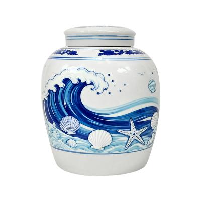 China Ceramic Funeral Urns Factory Direct Sea Theme ODM for sale