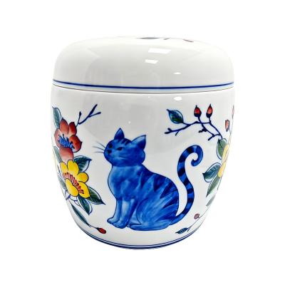 China Premium Cat Design Ceramic Pet Urns for B2B Buyers for sale