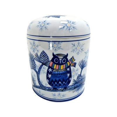 China Unique Owl Design Ceramic Pet Urns for Wholesale for sale
