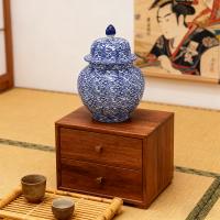 China Ceramic Jars Giftable Blue Speckle Urn Boutique Collection for sale
