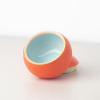 China Ceramic Jars Cute Orange Canister for Tea Snacks for sale