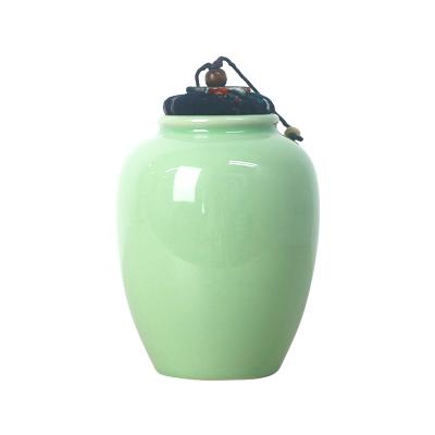 China Mint Green Storage Canister Ceramic Jars with Lid Wholesale for sale