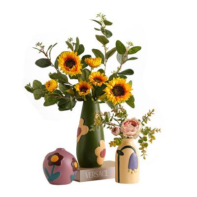 China Handpainted Ceramic Vase Set for Modern Interiors for sale