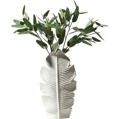 China Nordic Leaf Vase for Modern Home Decor for sale