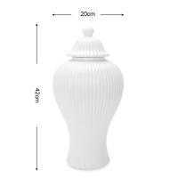 China Decorative Ceramic Ginger Jar with Gold Lines for sale