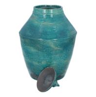 China Turquoise Crackle Glaze Ceramic Cremation Urn for sale