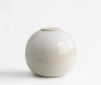China Modern Round Ceramic Cremation Urn for sale