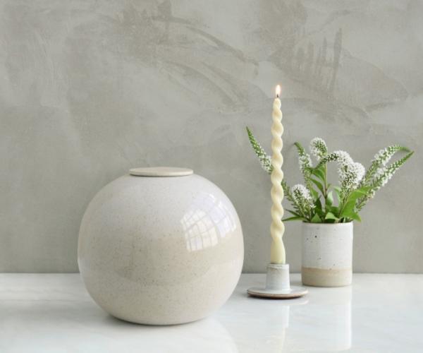 Quality Modern Round Ceramic Cremation Urn for sale