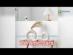 hollow geometric ceramic vase for modern home decor