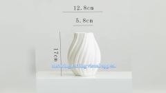 Ripple Texture Ceramic Vase for Modern Home Decor