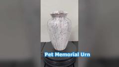 Durable Metal Human Ash Urn with Marble Effect Finish