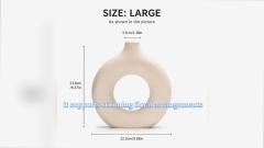Sculptural Round Cut Out Vase for Shelf Styling