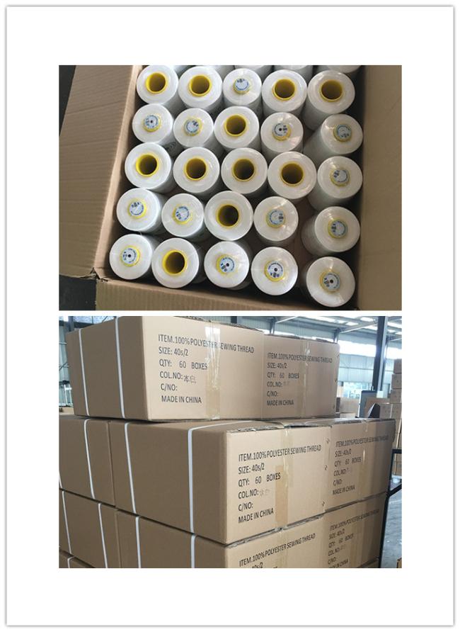 40S/2黒色家の織物のための100%のポリエステル縫う糸
