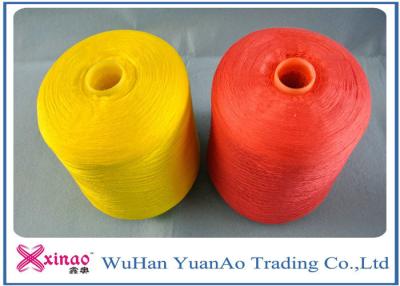 China Hohe Hartnäckigkeit färbte das gesponnene Polyester 100, 40/2 Polyester 60/3/100% farbiges Faden-gelbes rotes Grün zu spinnen zu verkaufen