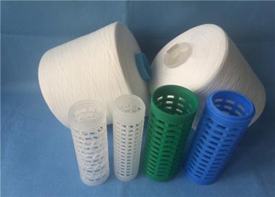 Cina L'anello ha filato il filato di poliestere vergine bianco crudo 30s/3 1,2 chilogrammi di cono della plastica in vendita